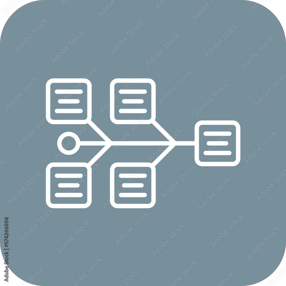 Fishbone Diagram Icon Stock Vector | Adobe Stock