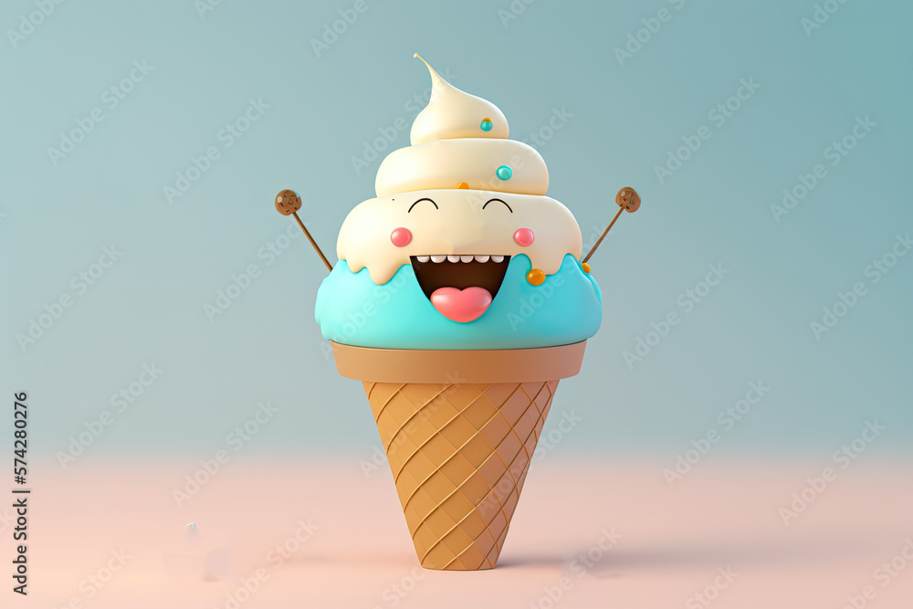 Cute Cartoon Ice Cream