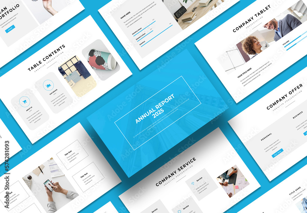Annual Report Presentation Layout Stock Template | Adobe Stock
