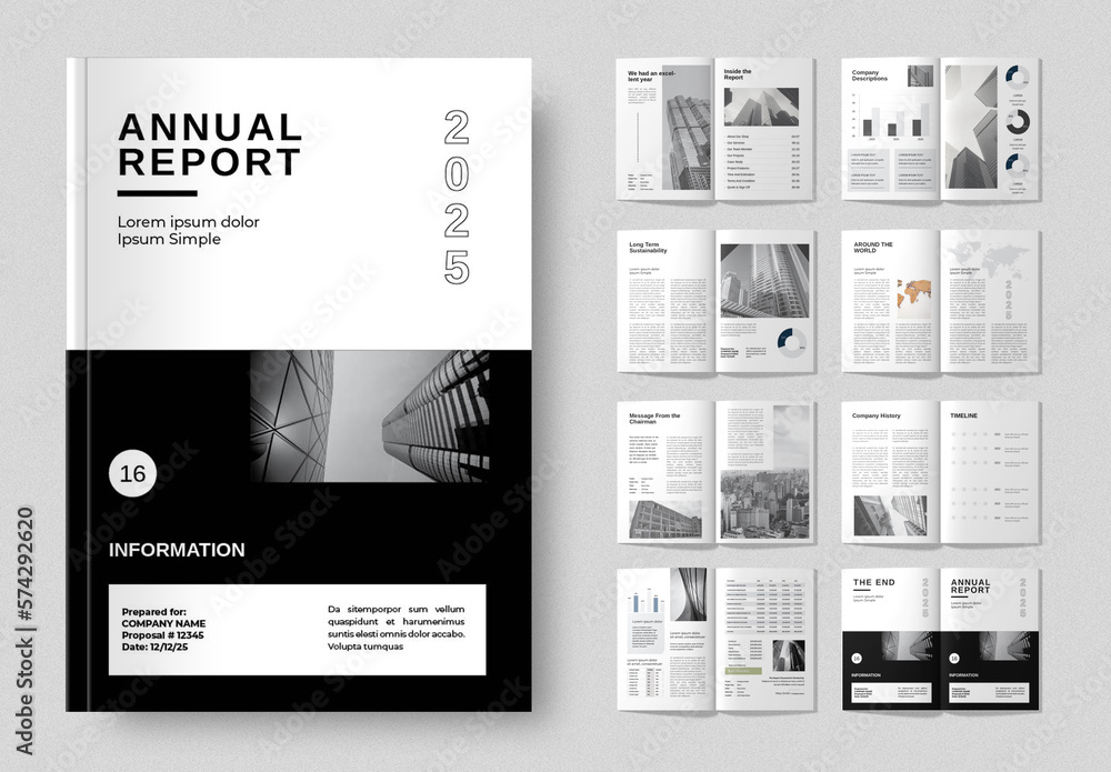 Annual Report Stock Template | Adobe Stock