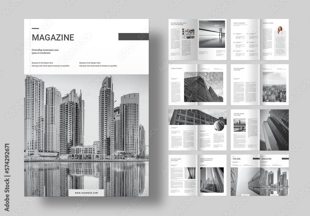 Magazine Layout Stock Template | Adobe Stock