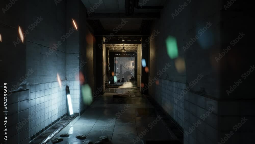 Walking in a run down Corridor of a Futuristic City SCI-FI, Futuristic ...