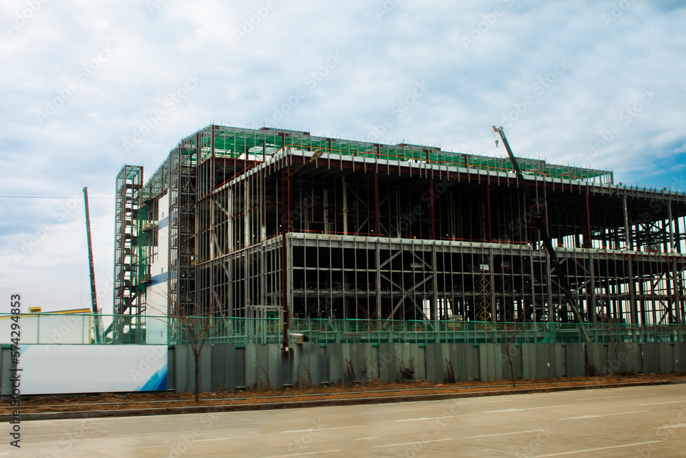 Asian labor people and korean labour workers use machine and heavy ...