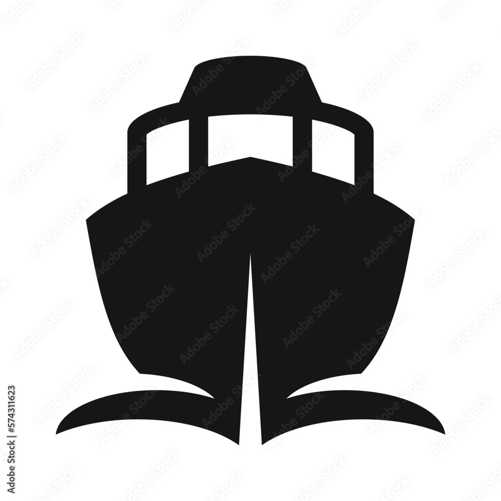 black ship transport vector icon Stock Vector | Adobe Stock