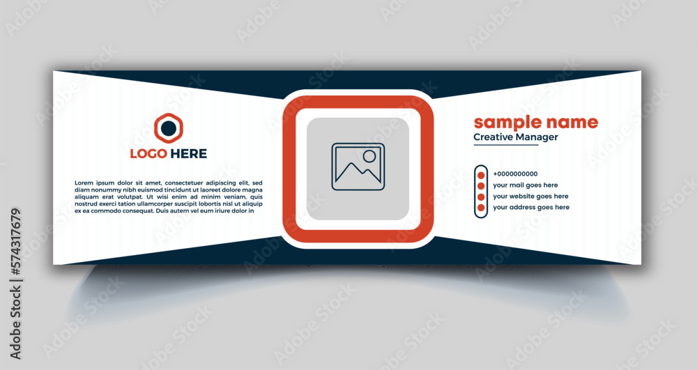 Email Signature Design. Business email signature banner. Creative ...