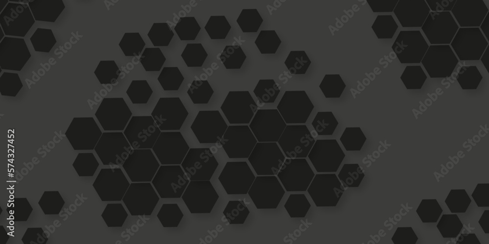 Abstract hexagon geometric black background. Background with hexagons ...