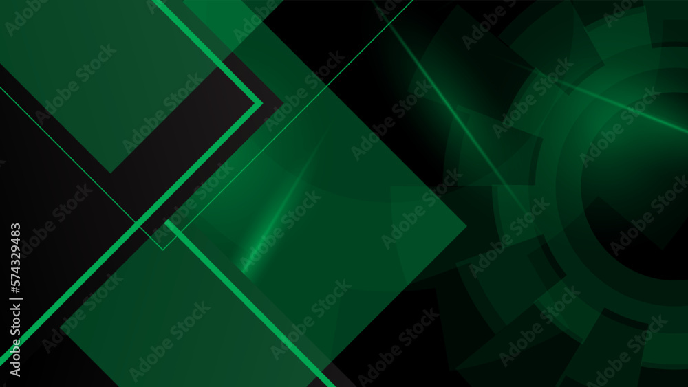 Vector hi-tech concept against dark green background. Vector futuristic ...