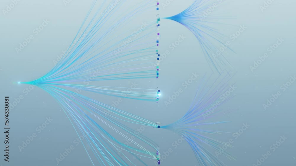 Colorful and Bright Illustrative 3D Animation of Neural Network ...