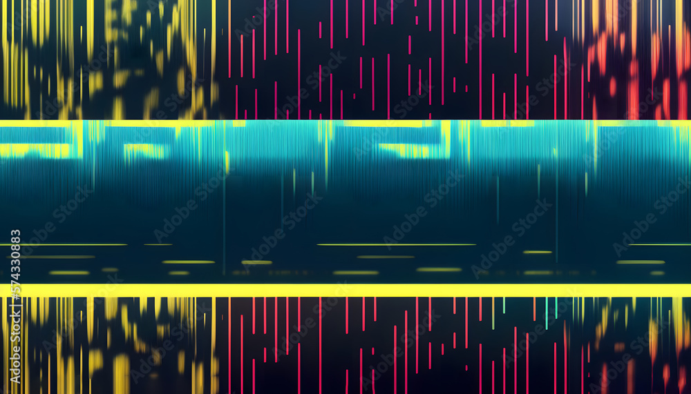 Test Screen Glitch Texture, Abstract illustration of distorted tv test ...