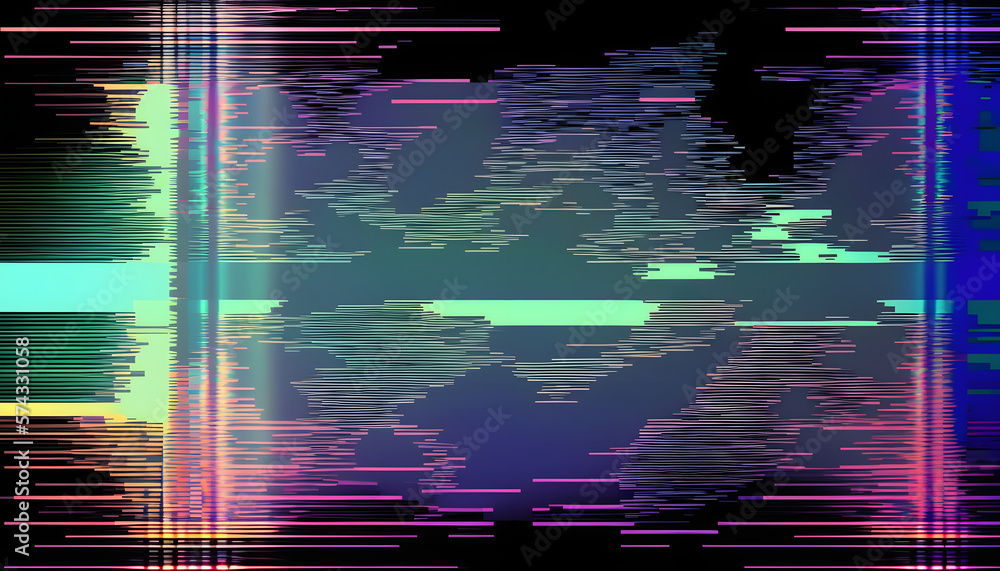 Test Screen Glitch Texture, Abstract illustration of distorted tv test ...