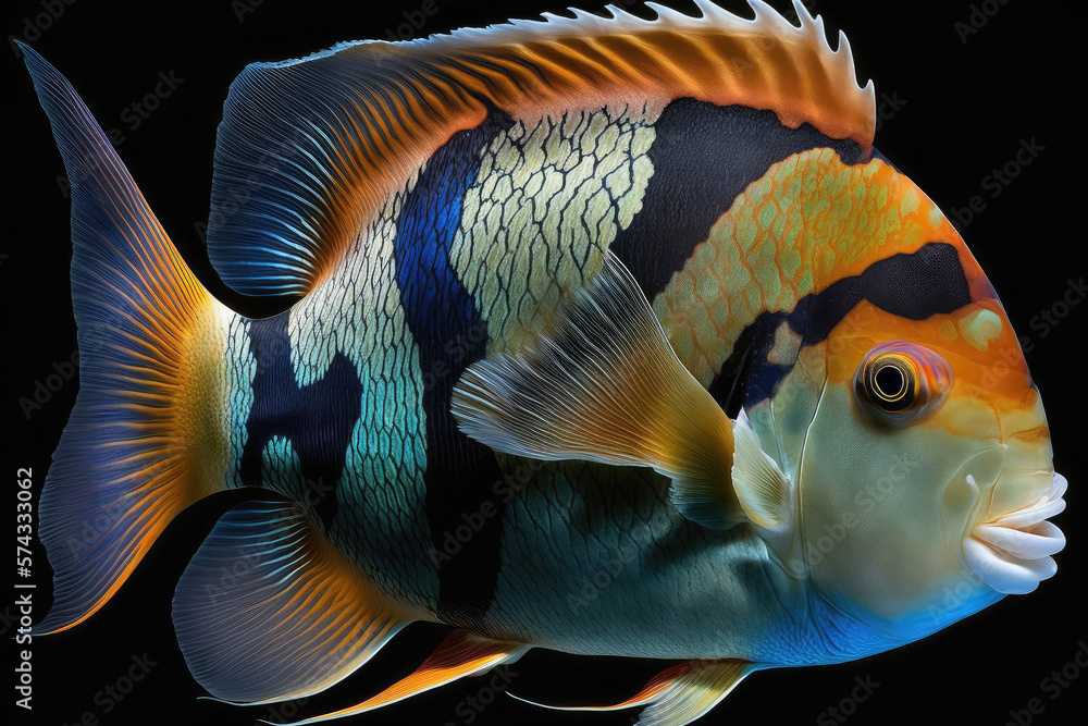 The harlequin tuskfish, Choerodon fasciatus, is a species of wrasse ...