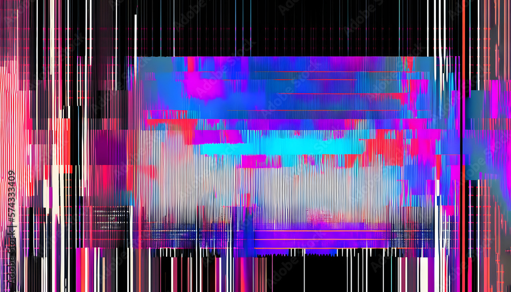 Test Screen Glitch Texture, Abstract illustration of distorted tv test ...