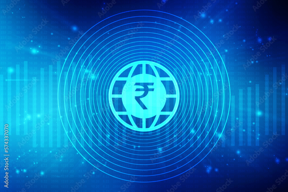 2D illustration Rupee currency sign Stock Illustration | Adobe Stock