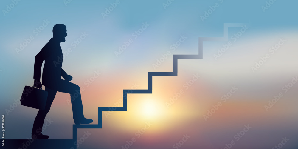 Concept de la réussite sociale et du leadership avec un cadre dirigeant ...