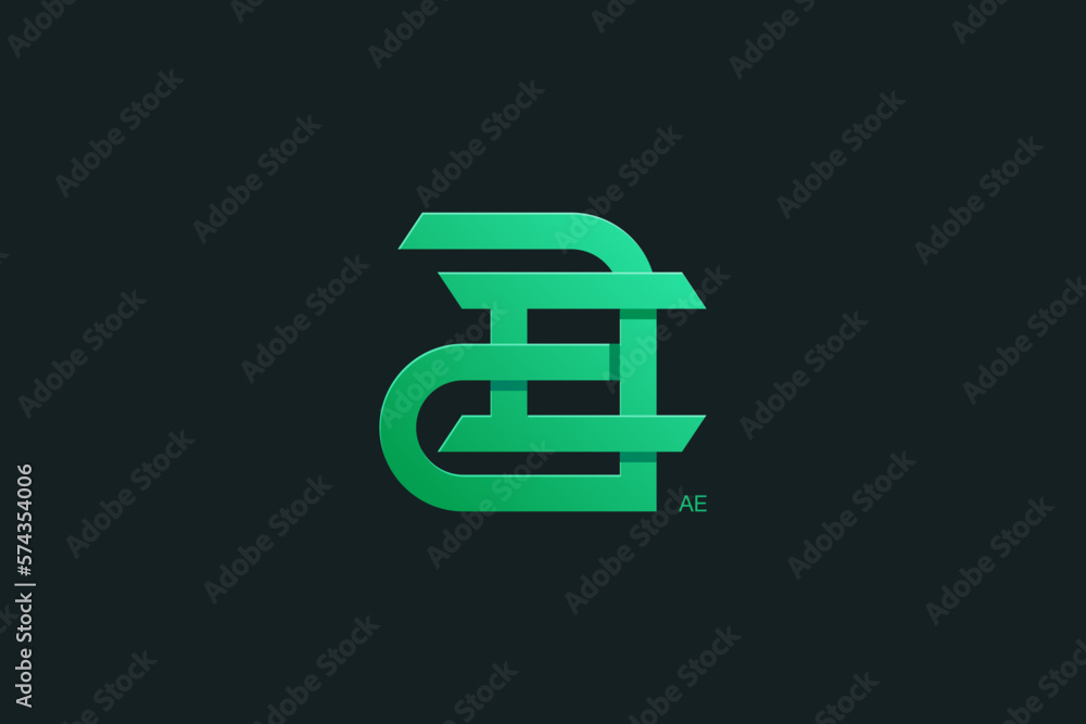 Letter A and E Monogram Logo Design Vector Stock Vector | Adobe Stock