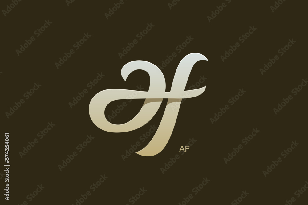 Letter A and F Monogram Logo Design Vector Stock Vector | Adobe Stock