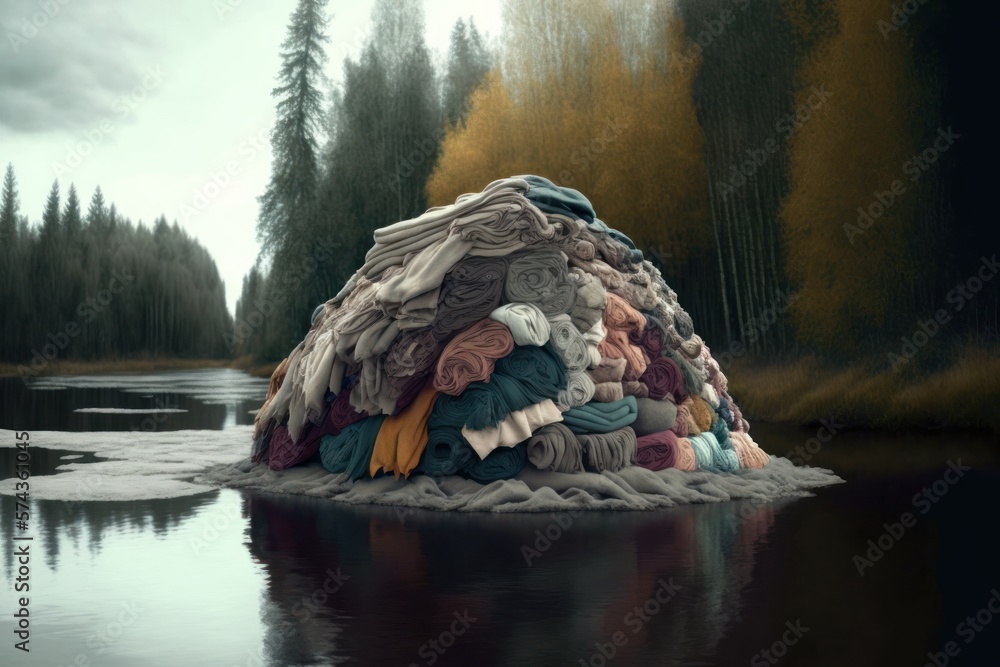 Used clothes in dump, Fast fashion, Sustainability, pile of used ...