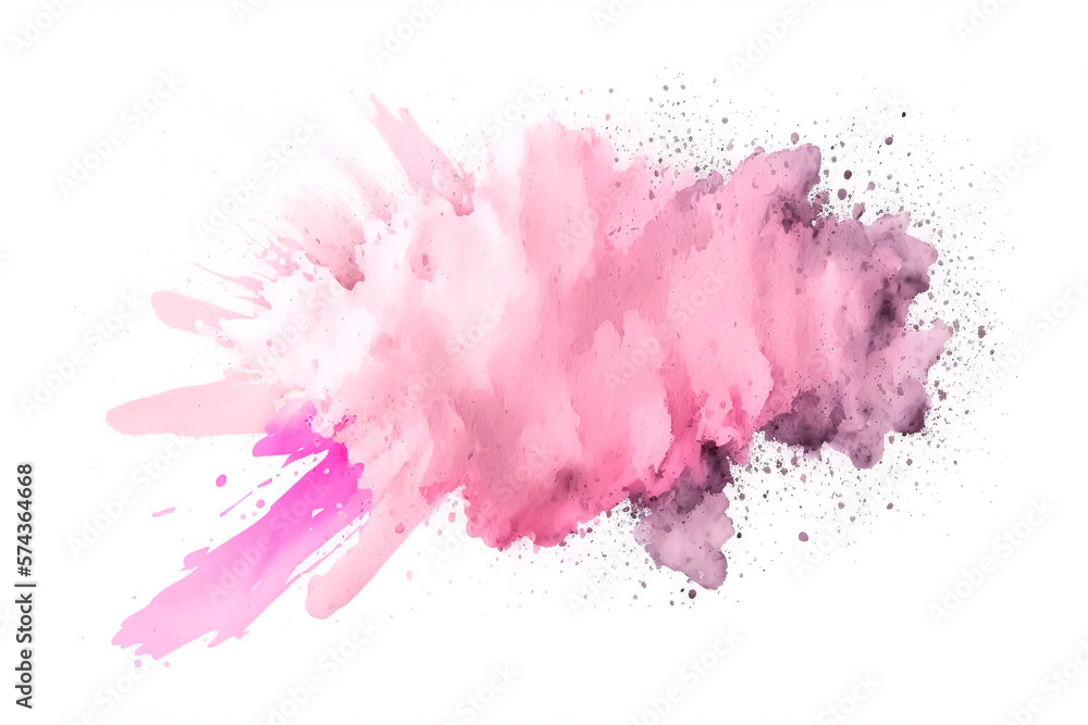 Light Pink Watercolor Paint Powder Splat Explosive blob drip splodge ...