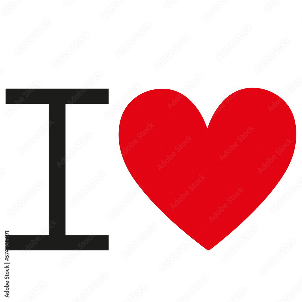 Un corazón rojo formando la expresión te quiero sobre un fondo blanco ...