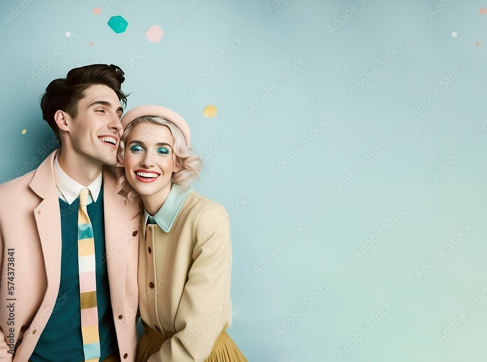 Crazy party creative concept full of falling colorful confetti balloons ...