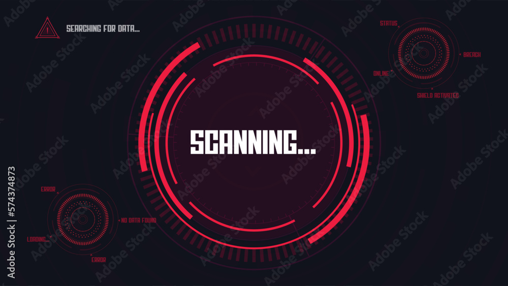 Futuristic spaceship HUD interface concept. Abstract technology ...