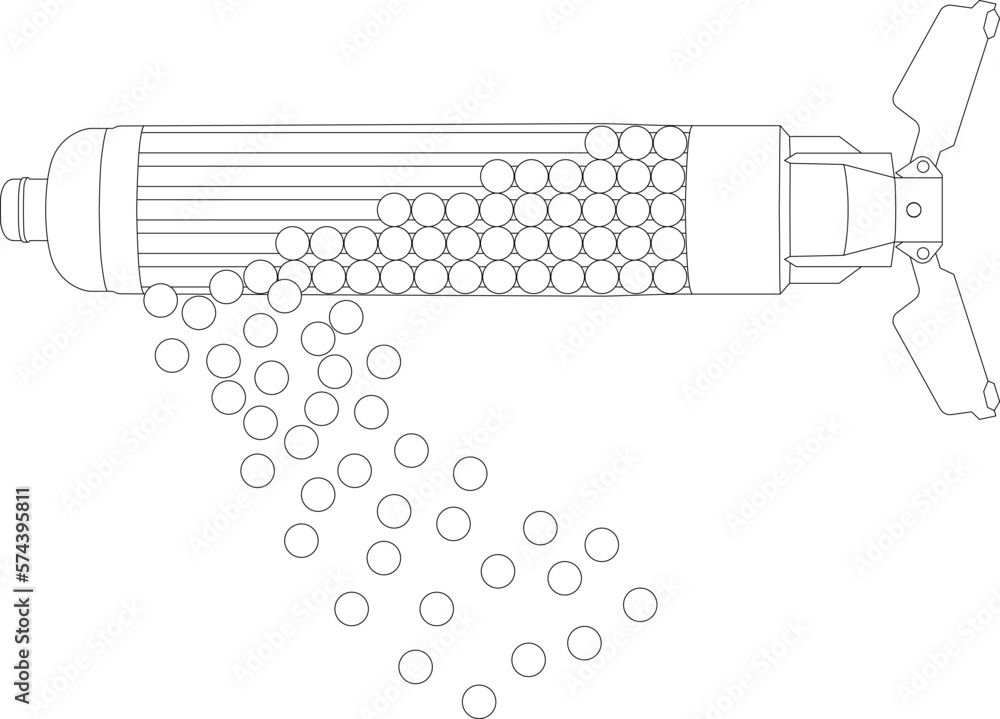 cluster munition, cluster bomb, submunition bomb a form of air dropped ...