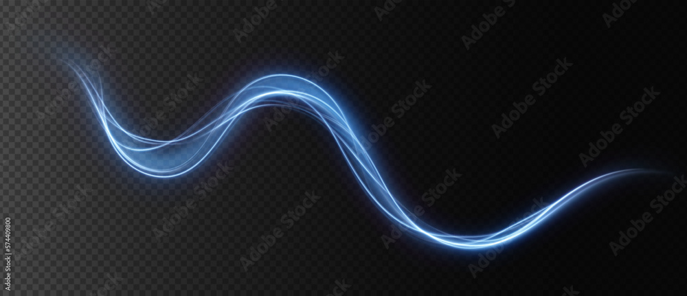 Luminous blue lines png of speed. Light glowing effect png. Abstract ...