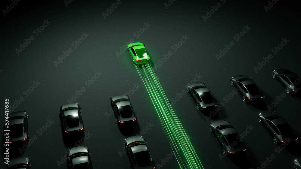 Electric vehicle green energy with zero carbon emission, ev car with ...