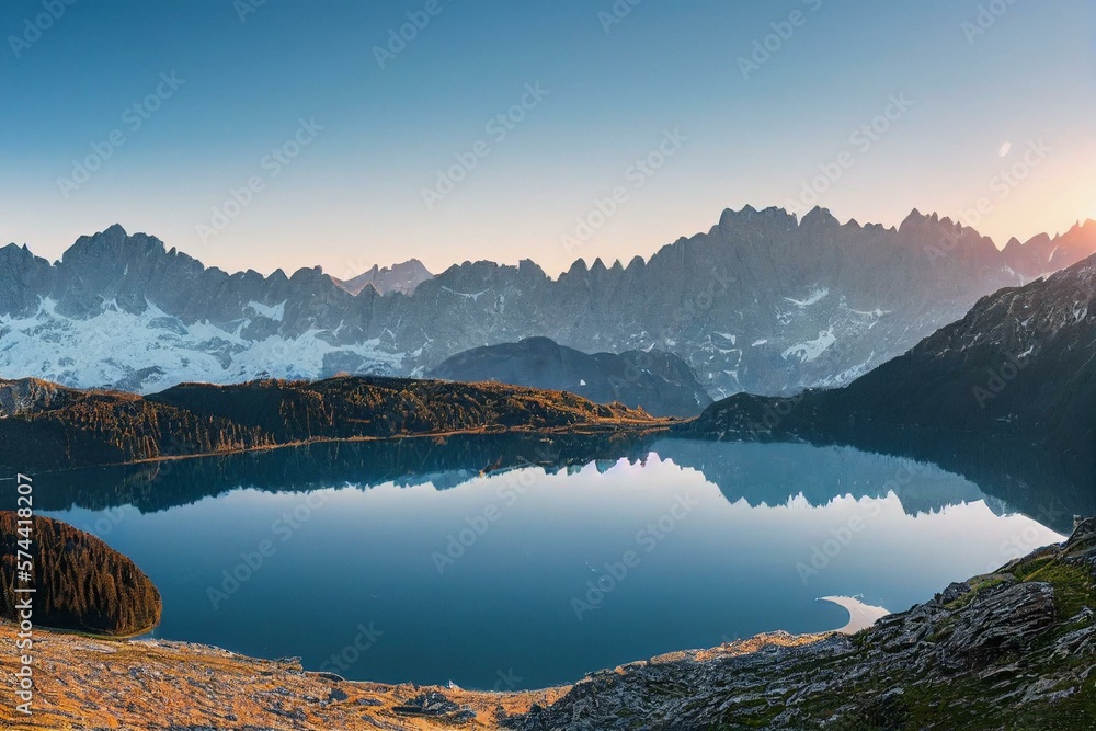 Fairy tale mountain lake in the Austrian Alps is breathtakingly ...