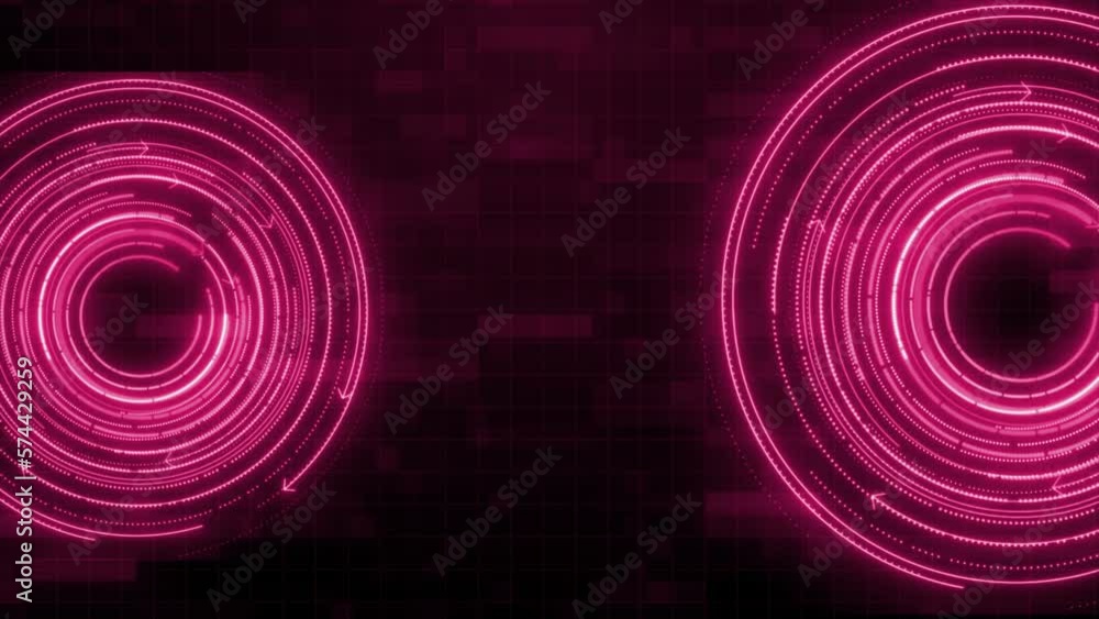 HUD Animated Digital Background. Futuristic HUD Animation Background ...