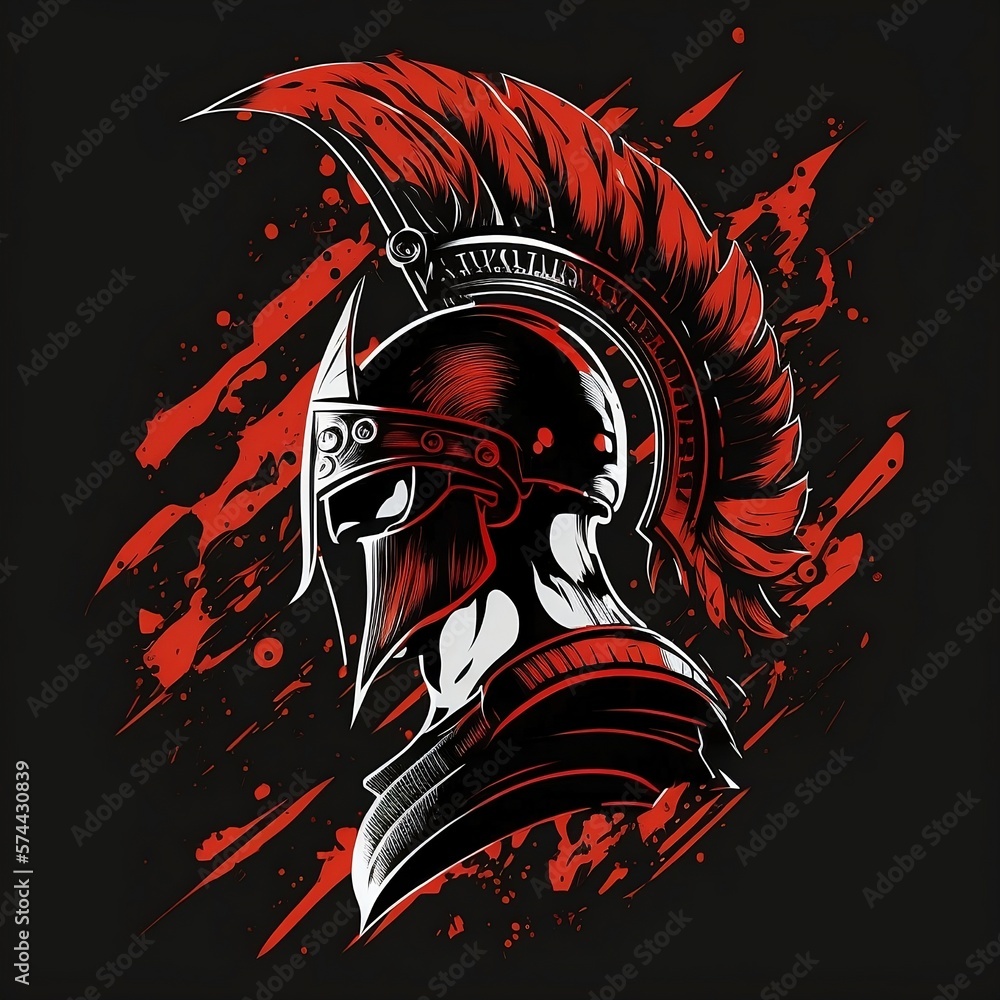 Spartan print, Generative AI Stock Illustration | Adobe Stock
