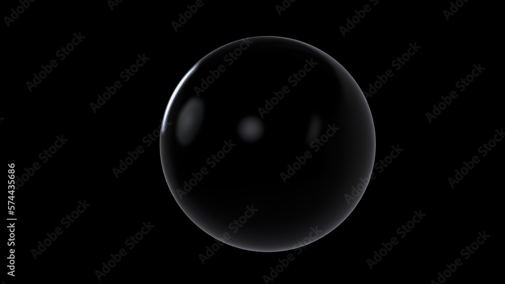 Glass Orb Glass Bubble or magic ball with realistic glass reflection ...