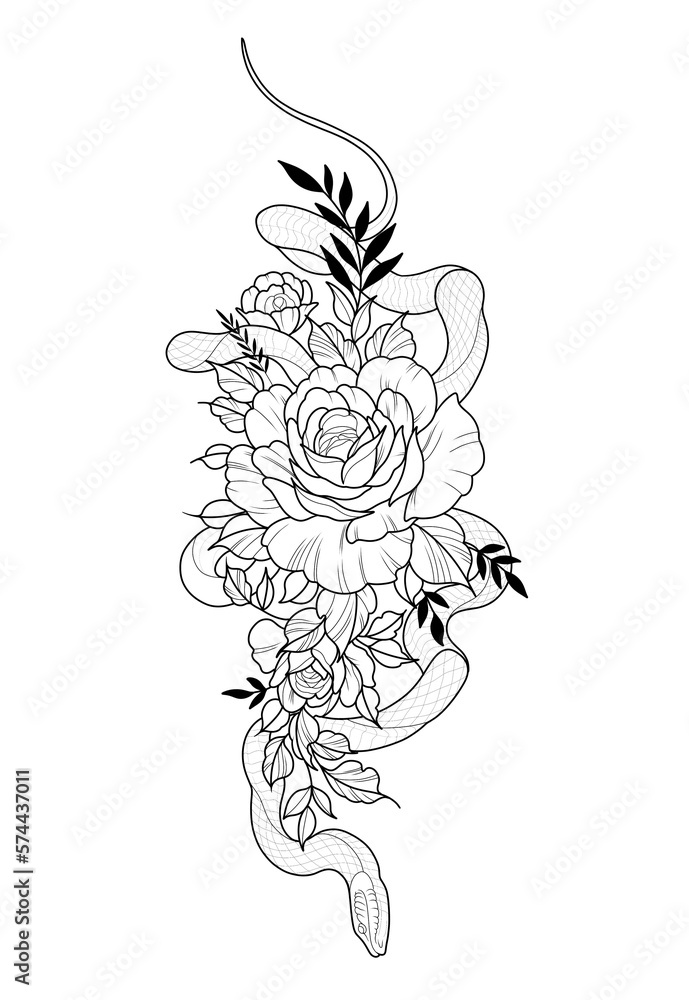 Flower And Snake