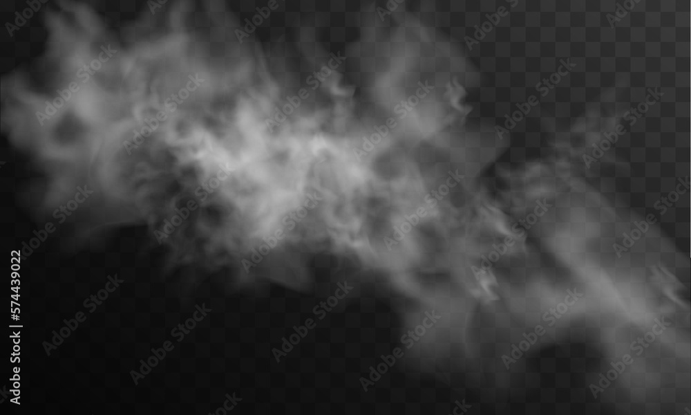 Special effect of steam, smoke, fog, clouds. Abstract gas on ...