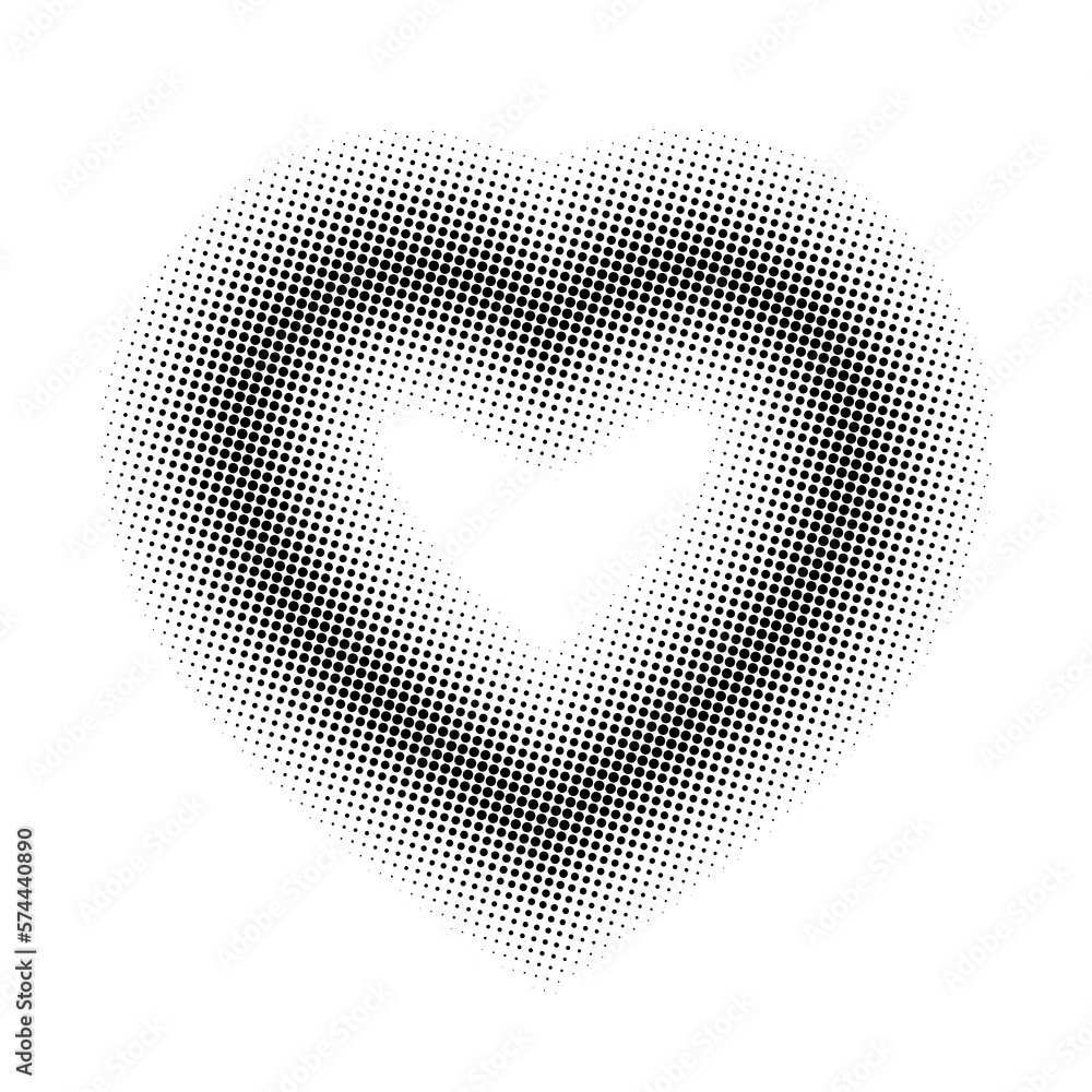 Heart shape. Black faded heart silhouette isolated on white background ...