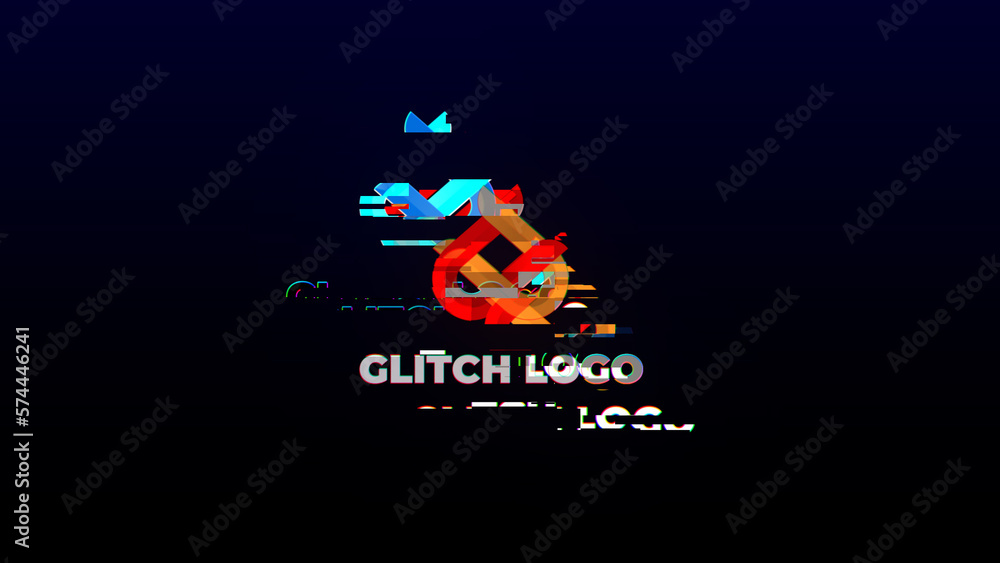 Glitch Logo Reveal Stock Template | Adobe Stock