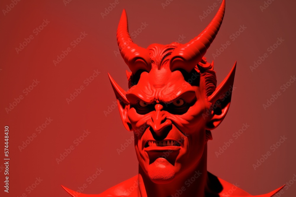 Red Devil. Conceptual illustration of a fictional character Stock ...