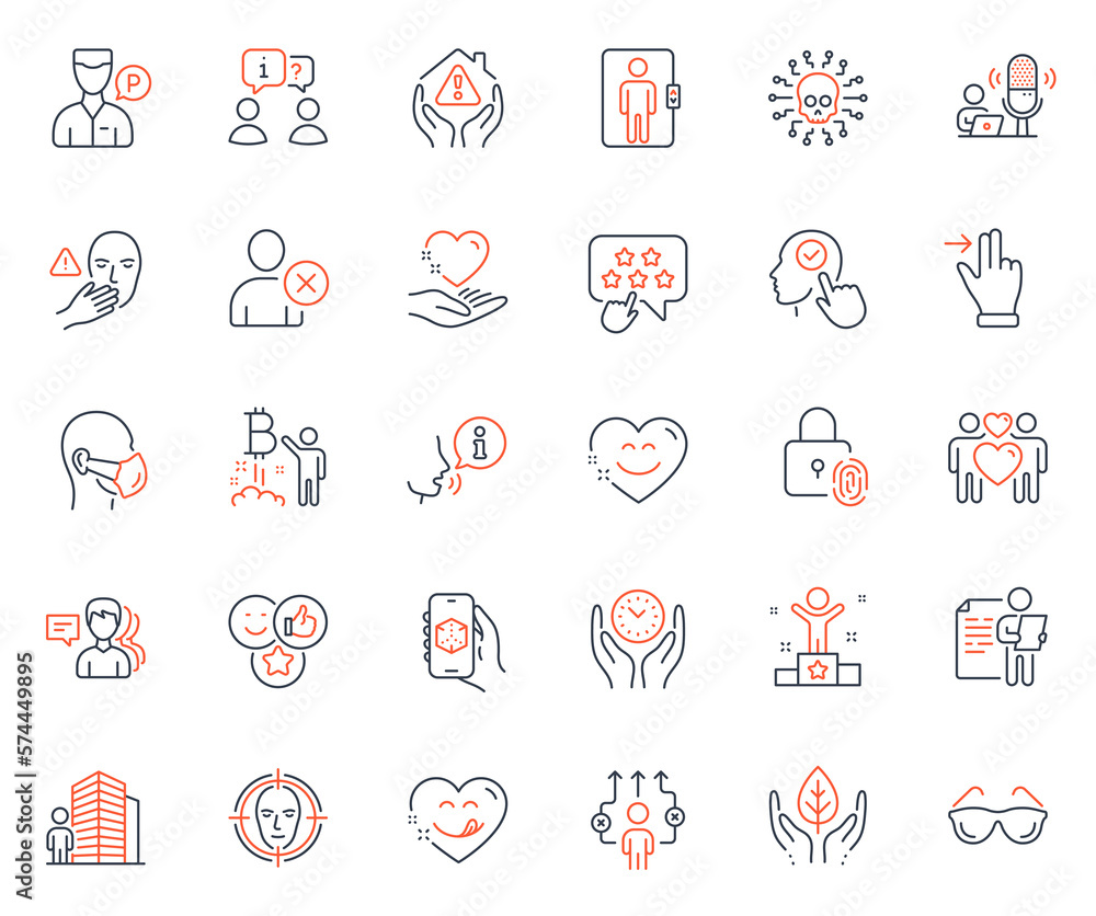 People icons set. Included icon as Eyeglasses, Touchscreen gesture and ...