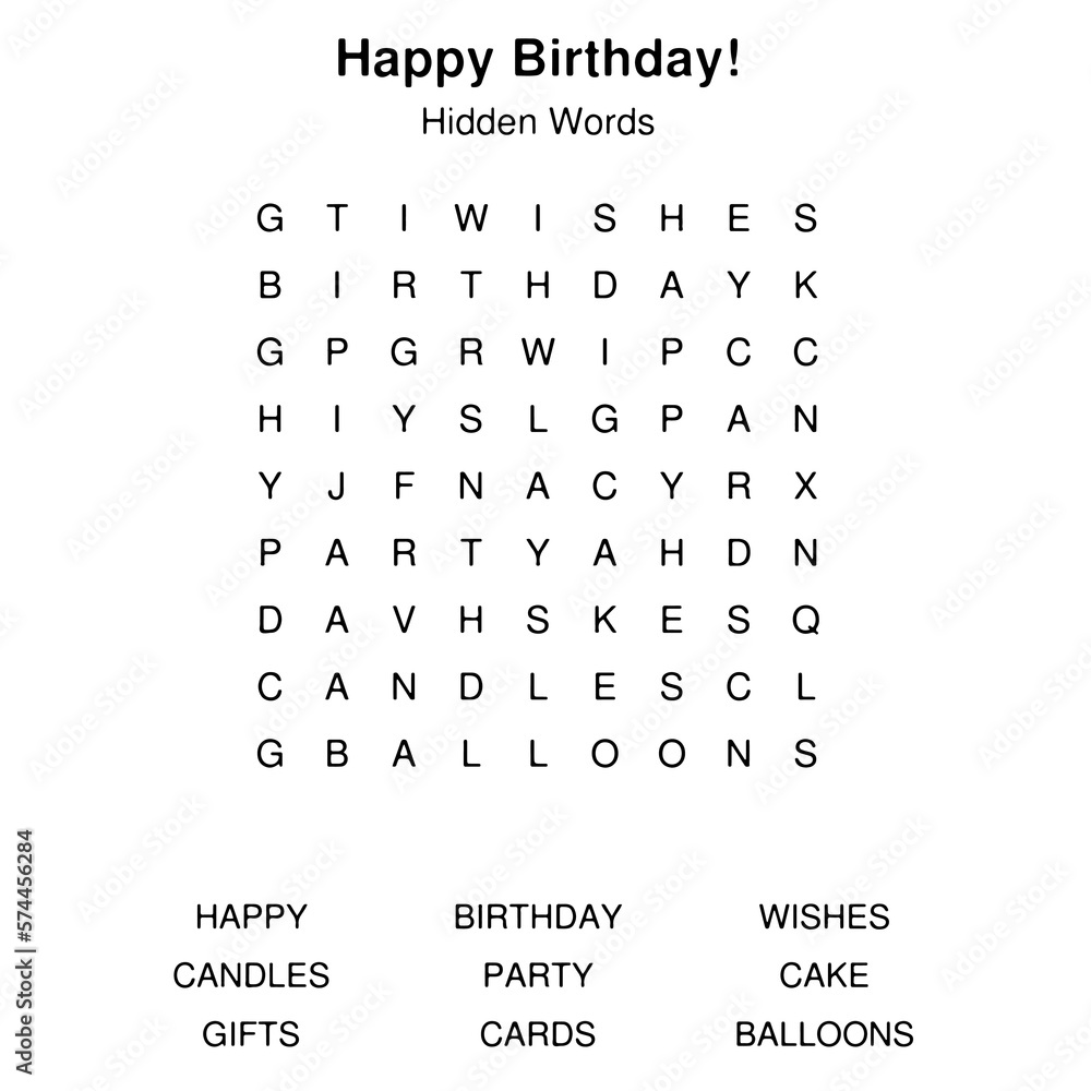 TRANSPARENT easy to read large print + add your Art = HAPPY BIRTHDAY ...