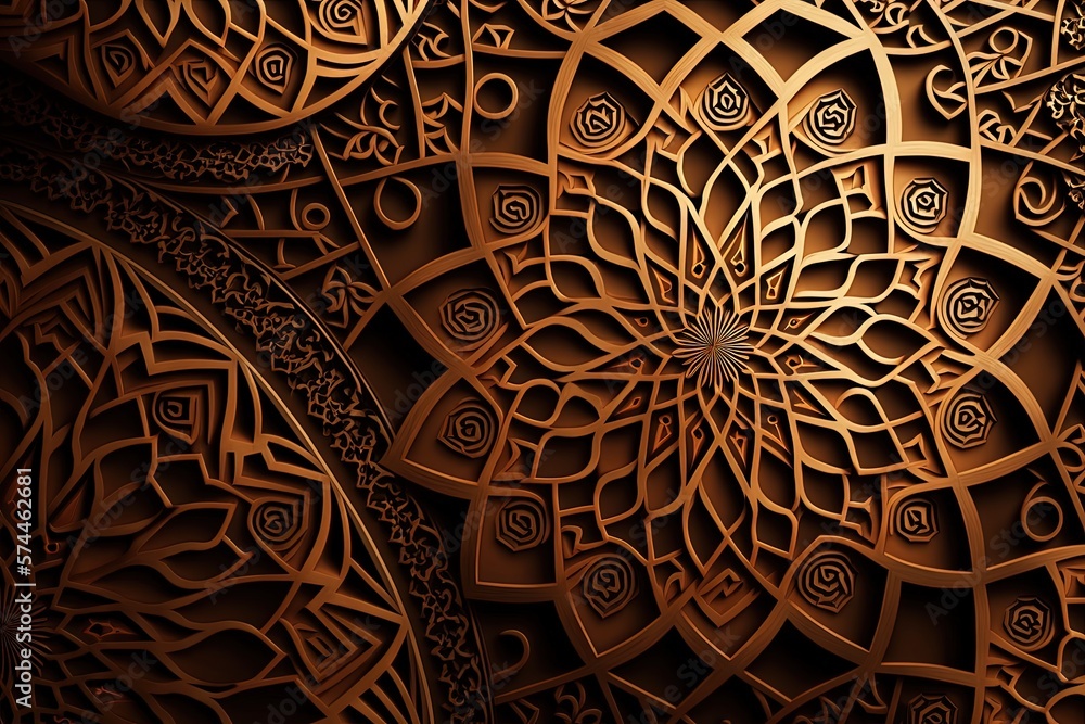 Arabic mosaic background, Arabic pattern wallpaper, Generative AI Stock ...