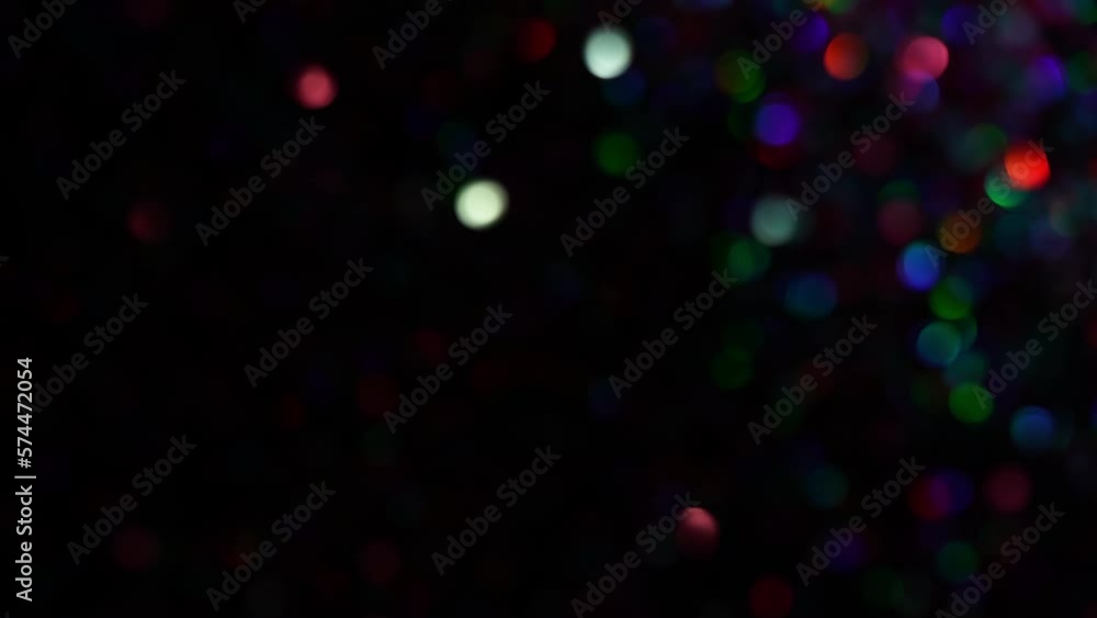 Vidéo Stock Small Blur Neon Lights transition. Bokeh Blur Circles ...