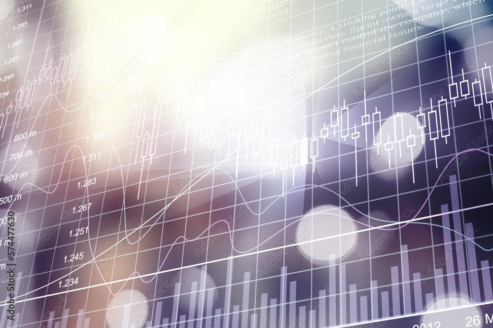 Foto de Technical graph chart on modern screen do Stock | Adobe Stock