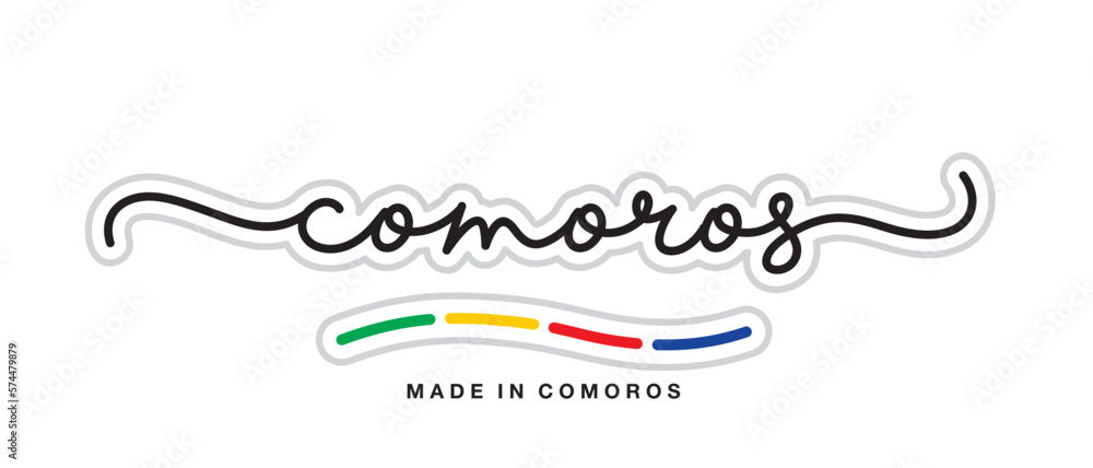 Made in Comoros, new modern handwritten typography calligraphic logo ...