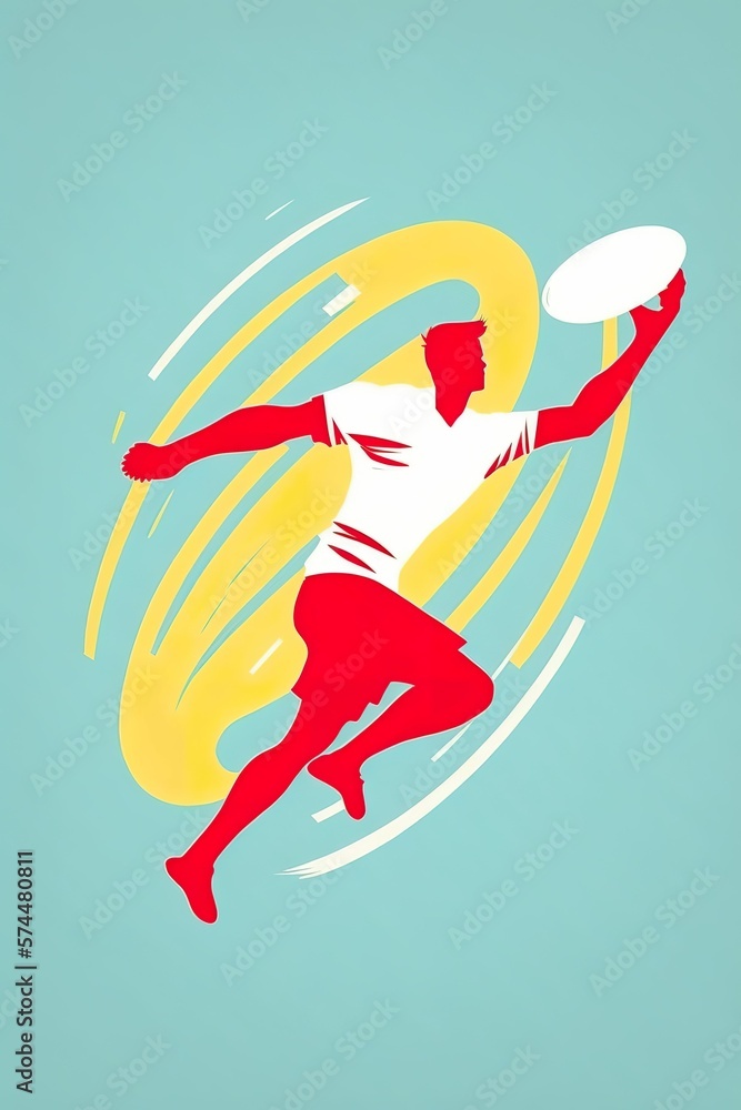 Ultimate Frisbee sport illustration people exercising athletes health ...