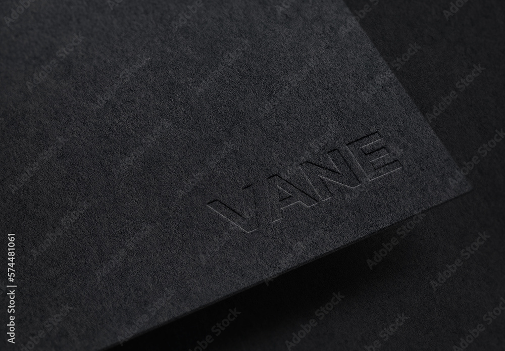 Logo Mockup Embossed Debossed Paper Textrure Template Effect Stock ...