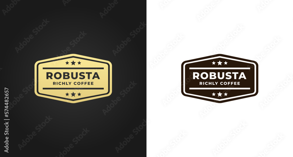 Elegant Robusta Coffee Seal Vector or Robusta Coffee Label Vector ...