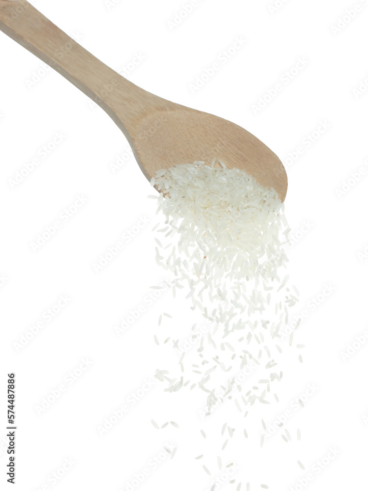 Japanese Rice fall, white grain rices pouring down abstract cloud fly ...