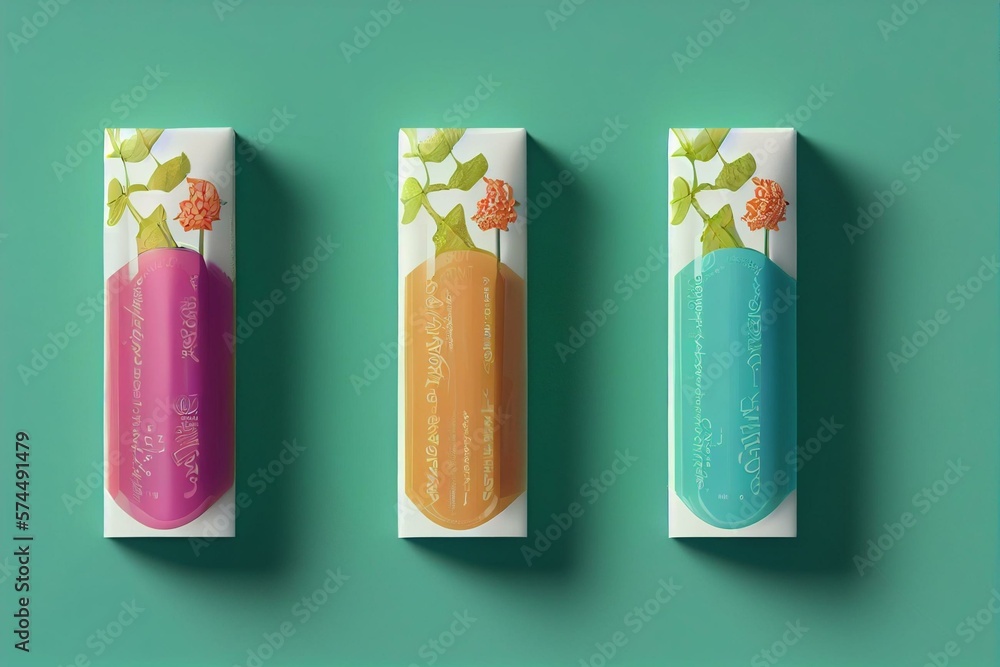 packaging template for lip balm tube and box mockup for design 3d ...