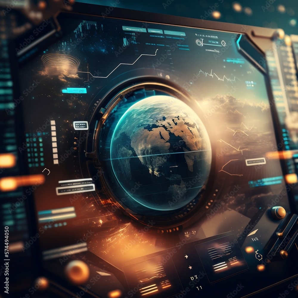 The concept of the digital cyberworld metaverse technology, a concept ...