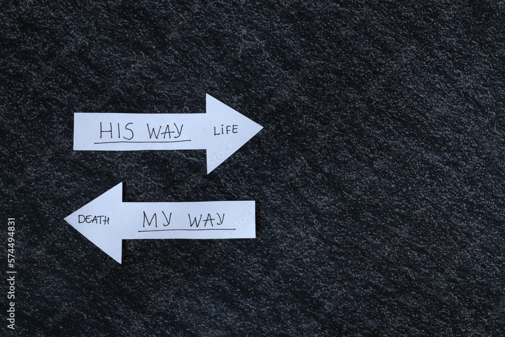 God's way of life. Follow Jesus Christ. Biblical concept of godly ...